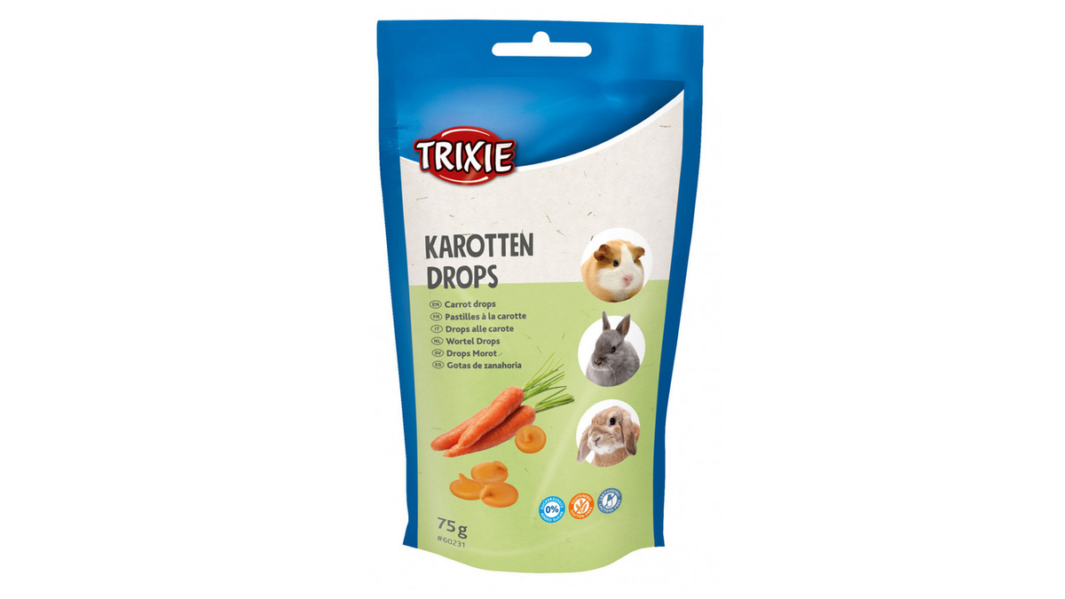 Trixie Rabbit and Guinea Pig Vitamin Drops Carrot 75g – Animal Stuff